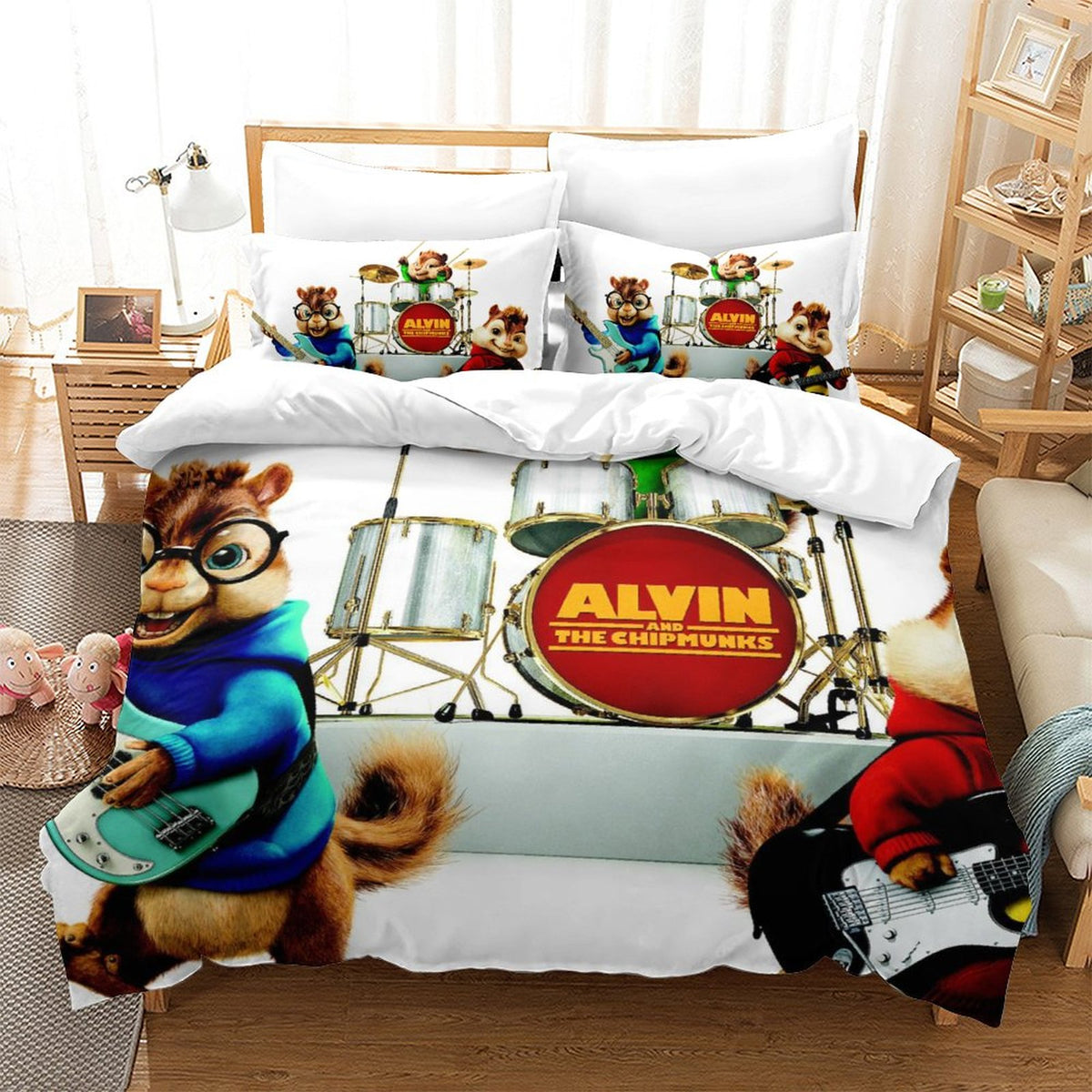 Alvin and the Chipmunks Bedding Set Quilt Duvet Cover Without Filler ...