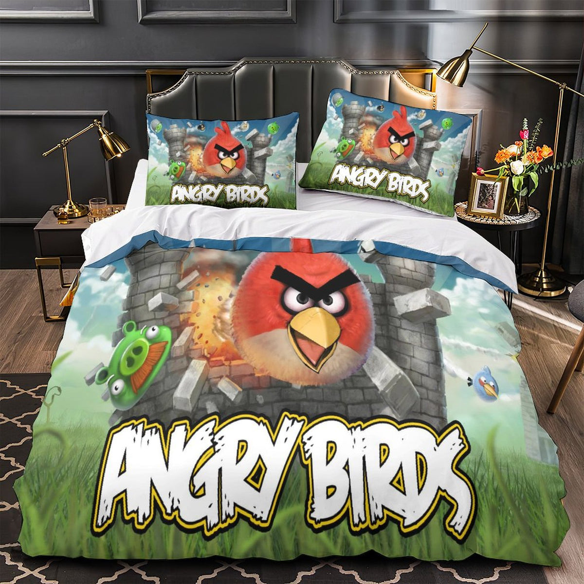 Angry Birds Bedding Set Pattern Quilt Cover Without Filler – ebuycosuk