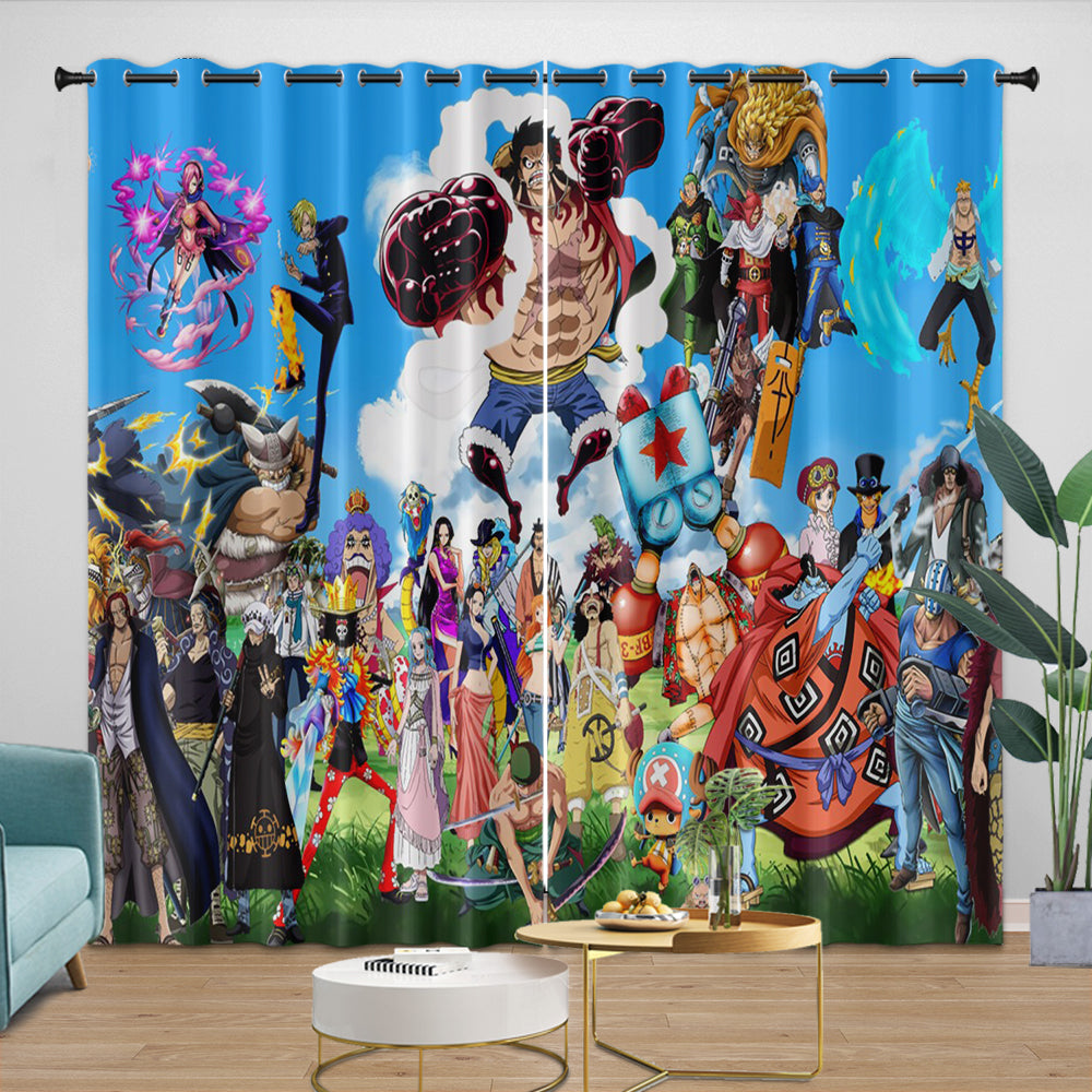 Anime One Piece Curtains Kids Blackout Window Drapes – ebuycosuk
