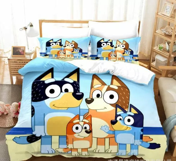Bluey Bedding Set Pattern Kids Quilt Cover Without Filler – ebuycosuk