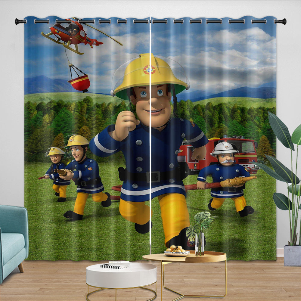 Fireman Sam Curtains Blackout Window Drapes – ebuycosuk