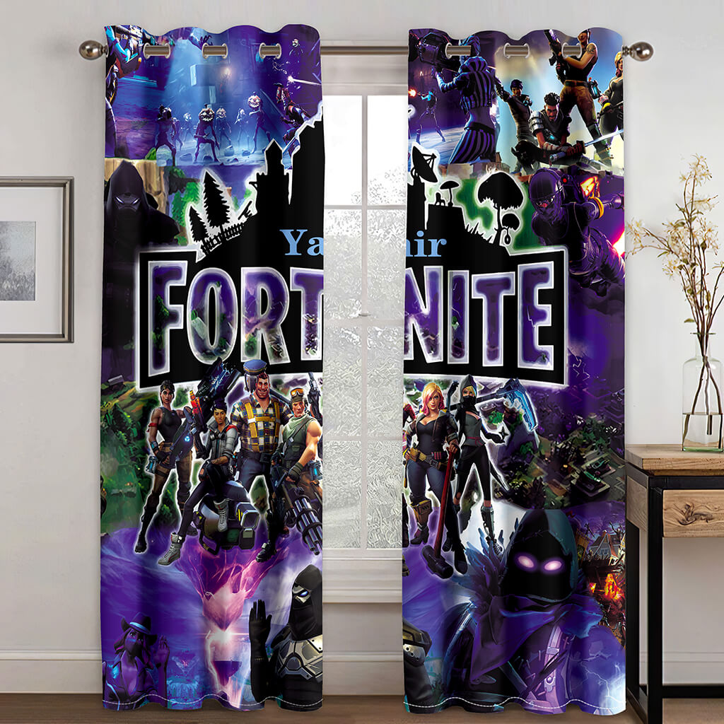 Fortnite Curtains Blackout Window Treatments Drapes – ebuycosuk