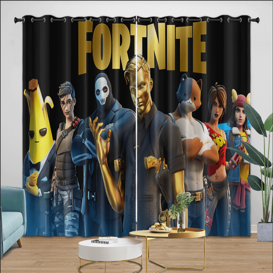 Fortnite Curtains Pattern Blackout Window Drapes – ebuycosuk