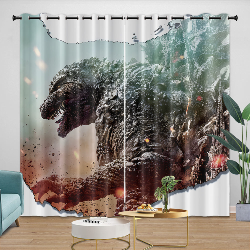 Godzilla Minus One Curtains Blackout Window Drapes – ebuycosuk