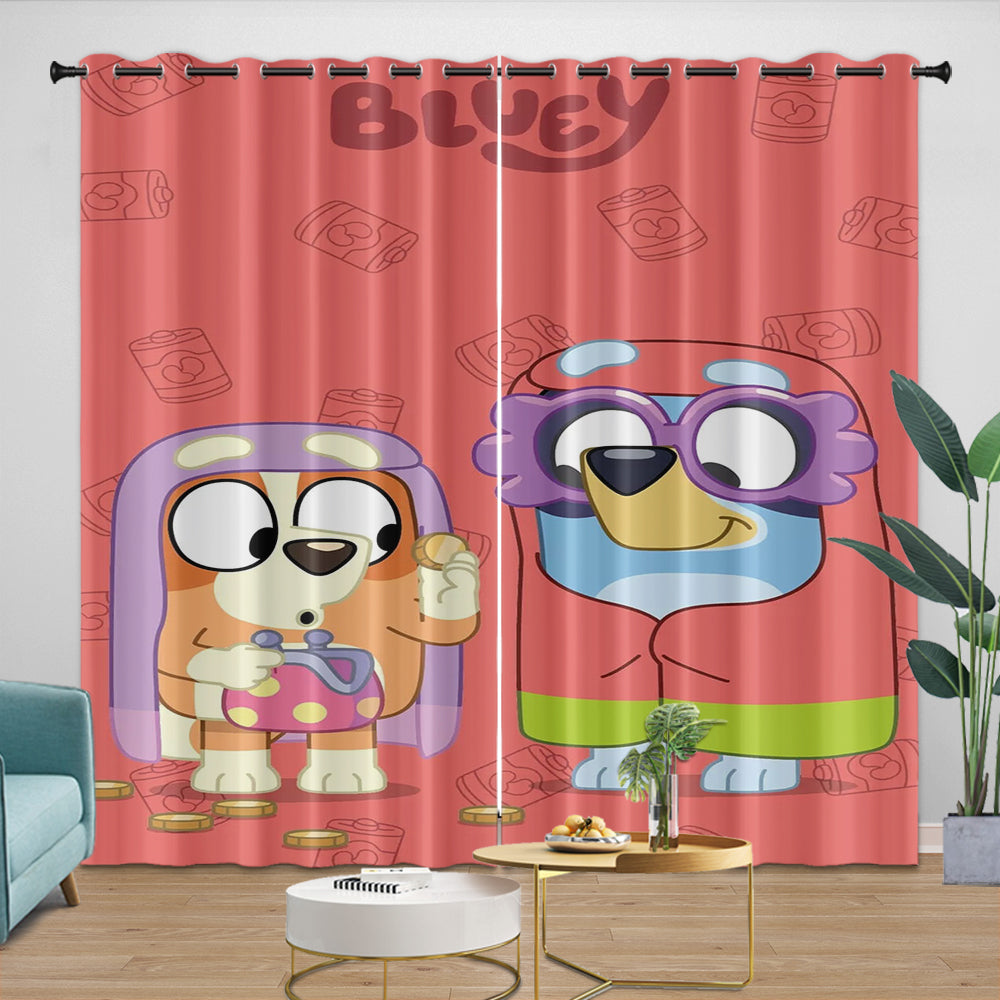 Kids Room Decoration Bluey Curtains Blackout Window Drapes – ebuycosuk