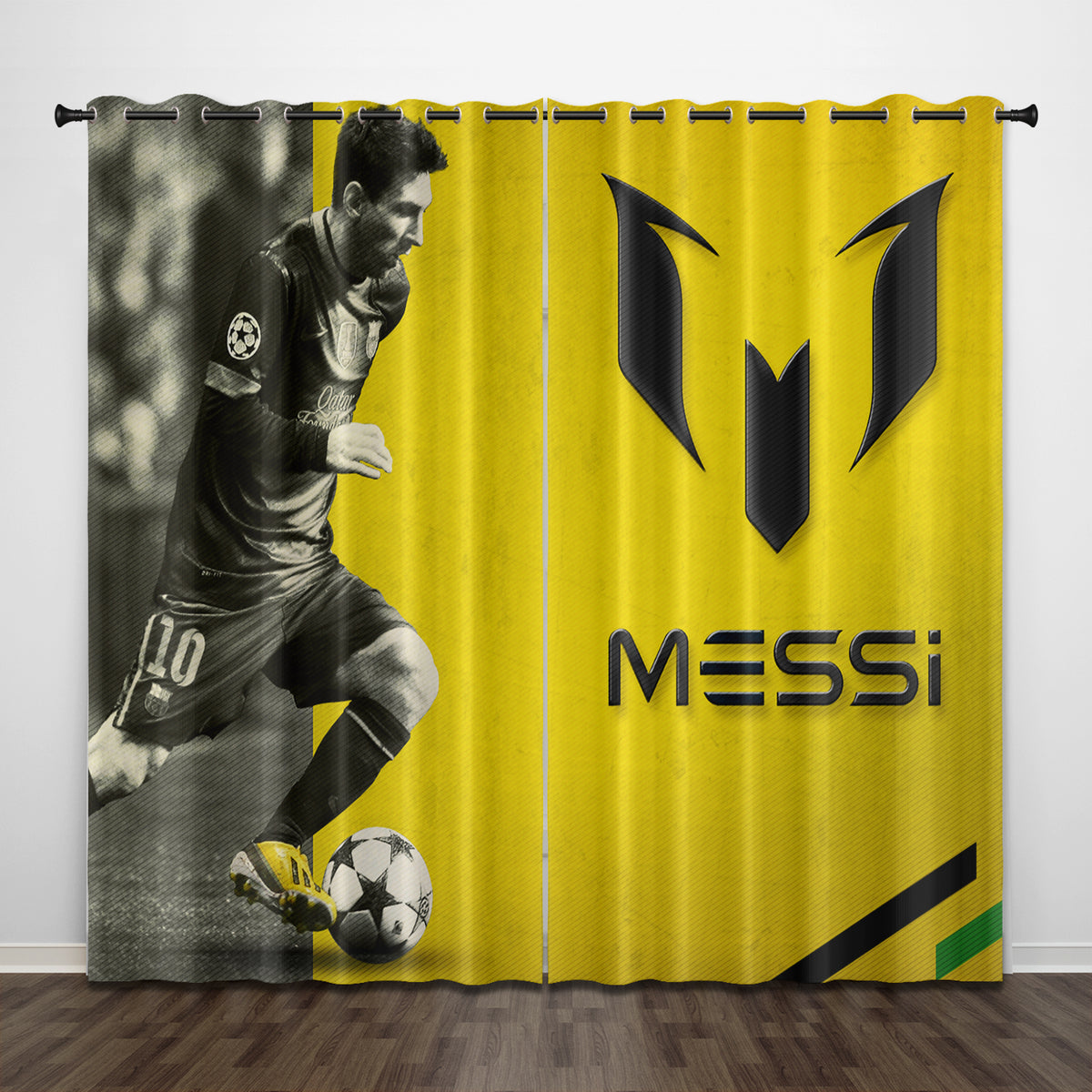 Lionel Messi Curtains Pattern Blackout Window Drapes – ebuycosuk