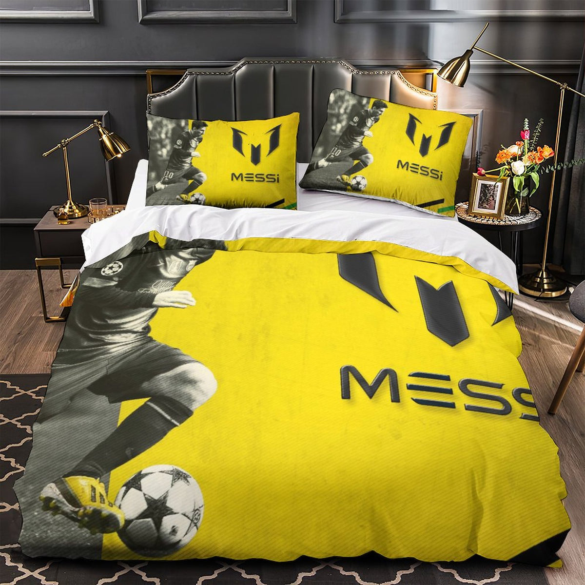 Lionel Messi Pattern Bedding Set Quilt Cover Without Filler – ebuycosuk