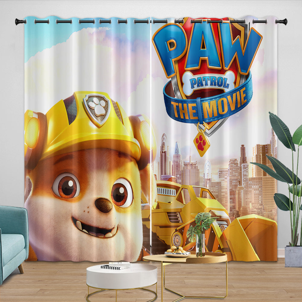 PAW Patrol The Movie Curtains Blackout Window Drapes Room Decoration ...