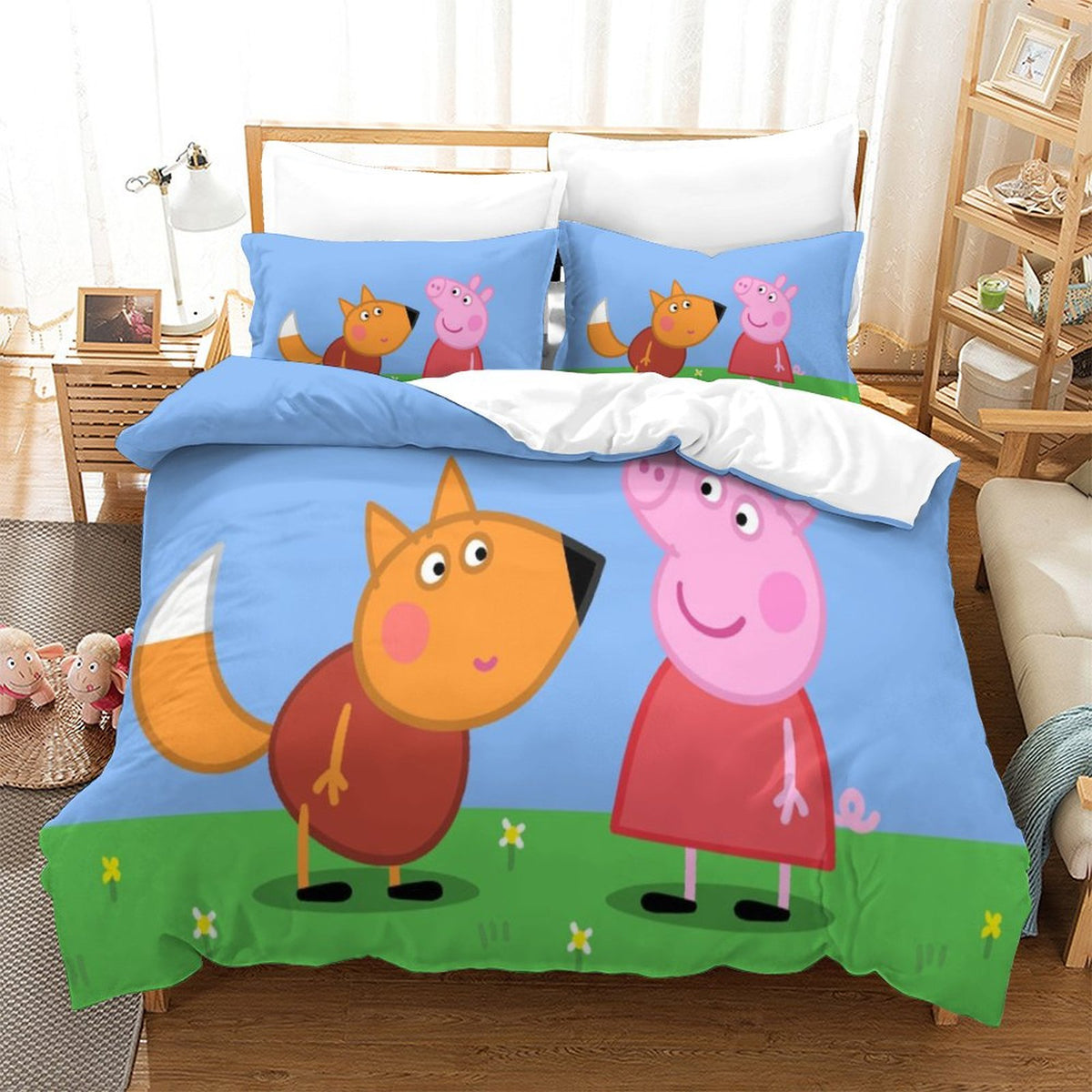 Peppa Pig Freddie Fox Bedding Set Pattern Quilt Cover – ebuycosuk
