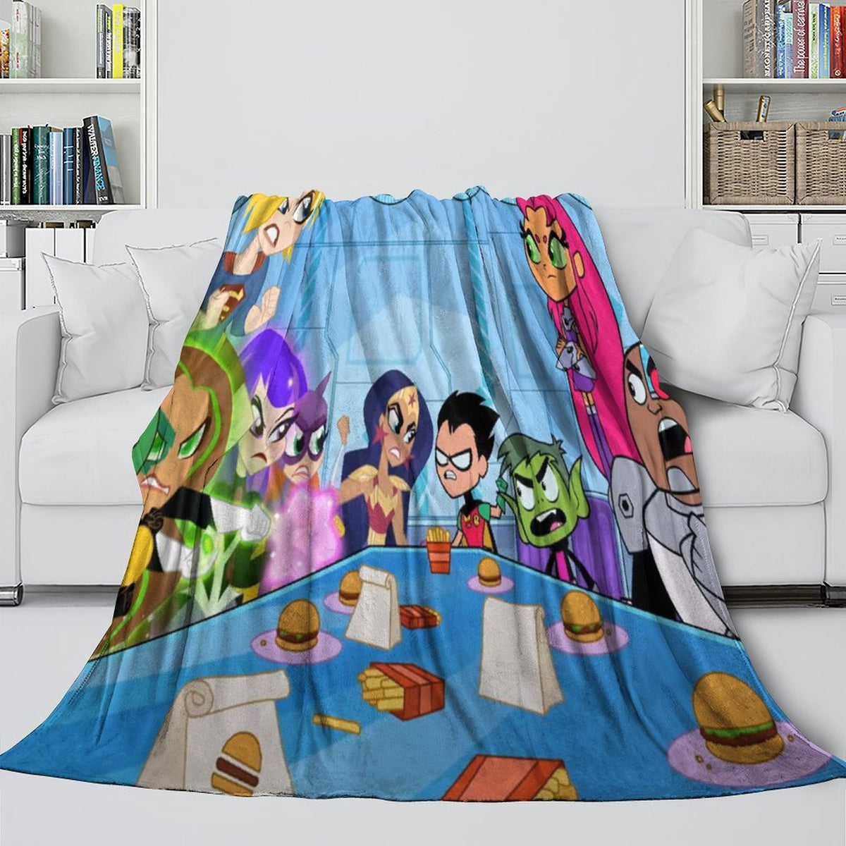 Teen Titans Go Blanket Flannel Throw Room Decoration – ebuycosuk