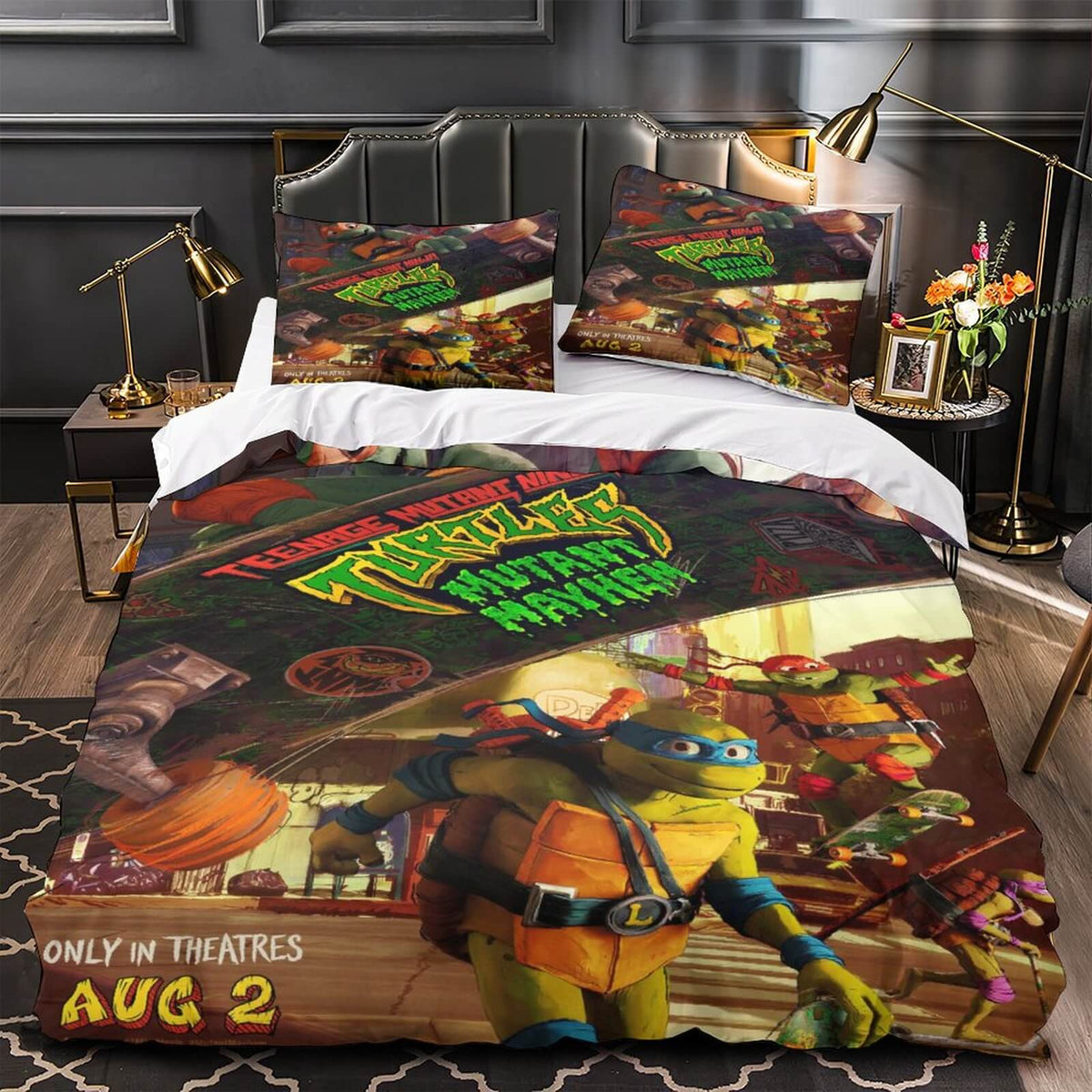 Teenage Mutant Ninja Turtles Mutant Mayhem Bedding Set Quilt Duvet Cov ...