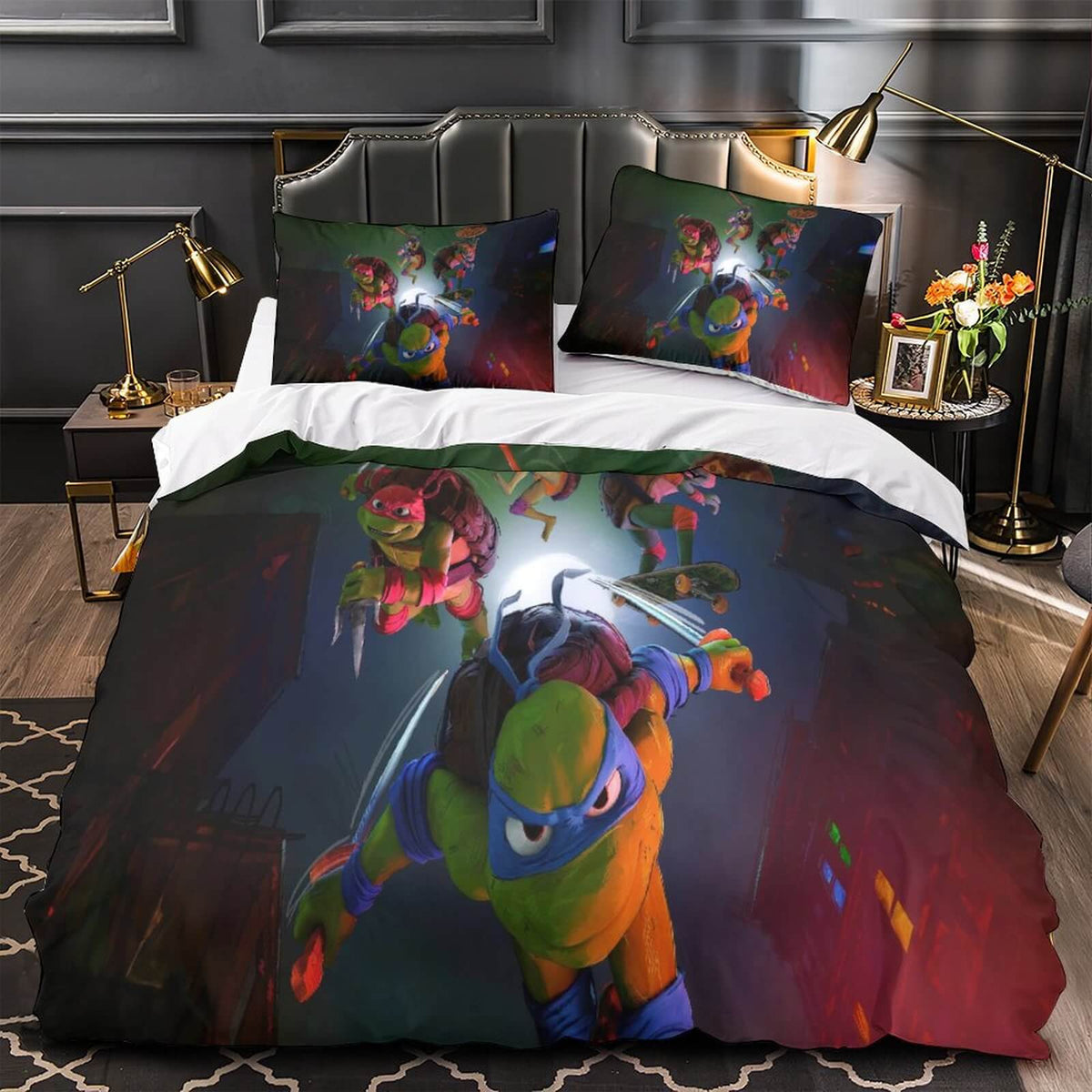 Teenage Mutant Ninja Turtles Mutant Mayhem Bedding Set Quilt Duvet Cov ...