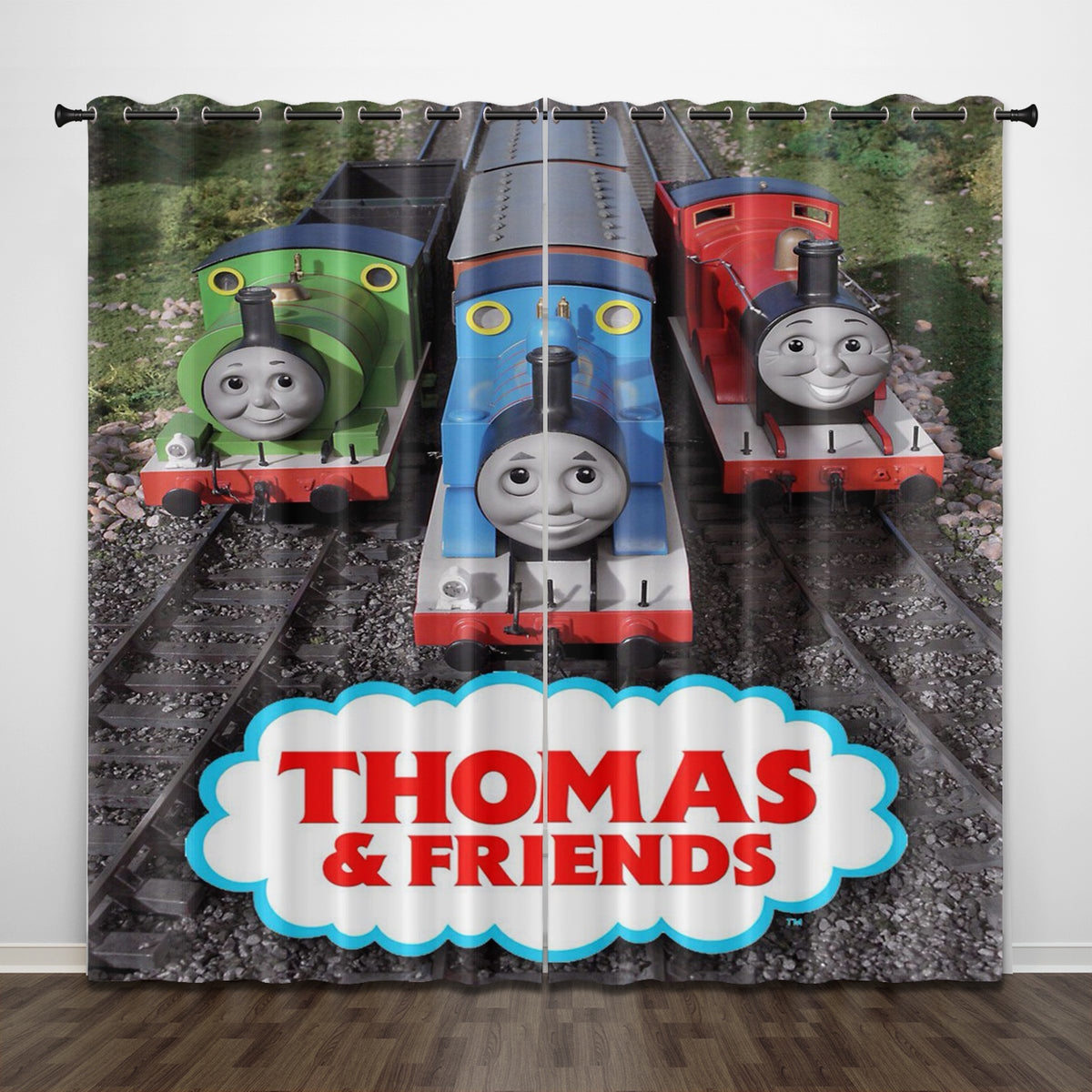 Thomas & Friends Curtains Pattern Blackout Window Drapes – ebuycosuk