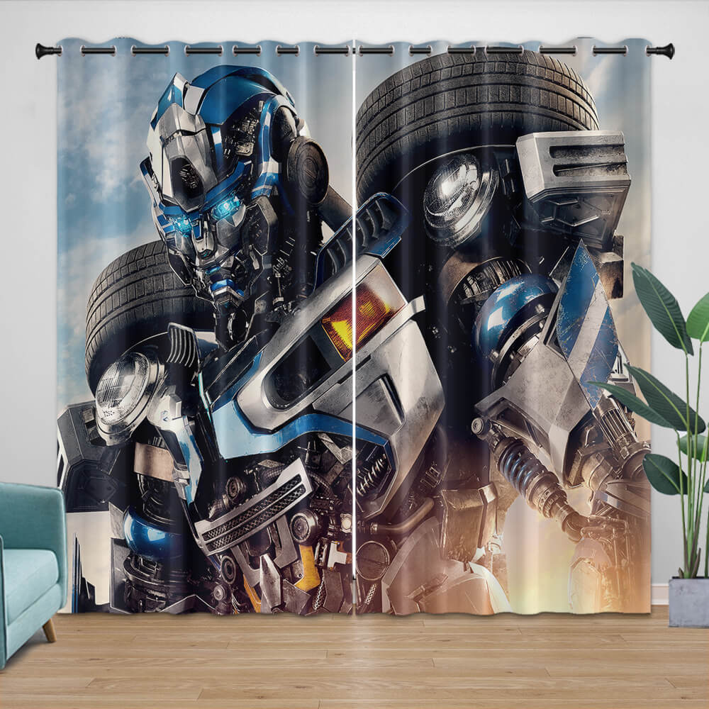 Transformers Rise of the Beasts Curtains Pattern Blackout Window Drape ...