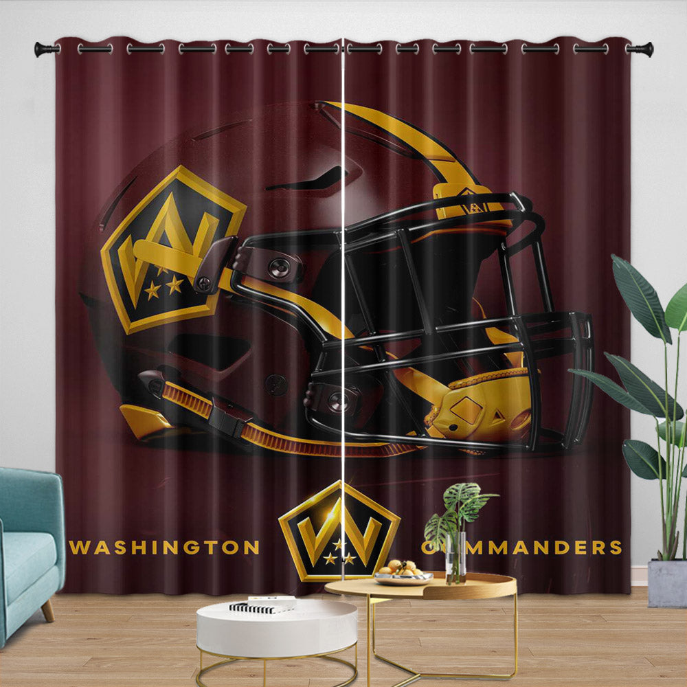 Washington Commanders Curtains Blackout Window Drapes Room Decoration ...