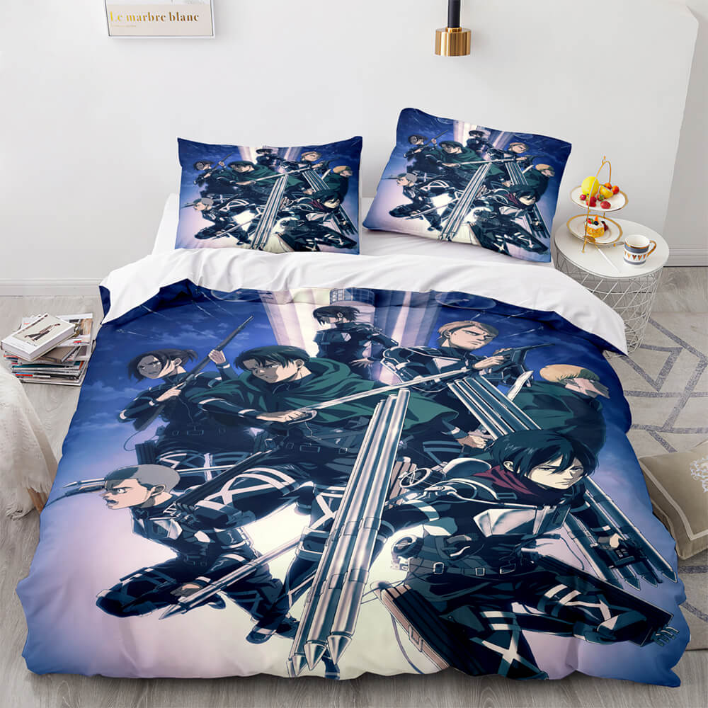 Anime Attack on Titan Cosplay Bedding Set Duvet Cover Quilt Bed Sets ...