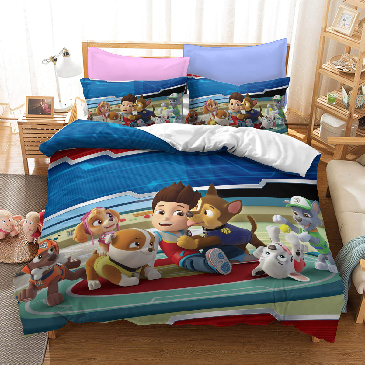 Cartoon PAW Patrol Cosplay Bedding Set Quilt Duvet Covers Bed Sets ...