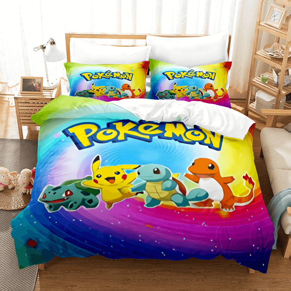 Cartoon Pokemon Pikachu Cosplay UK Bedding Set Duvet Cover Bed Sets ...