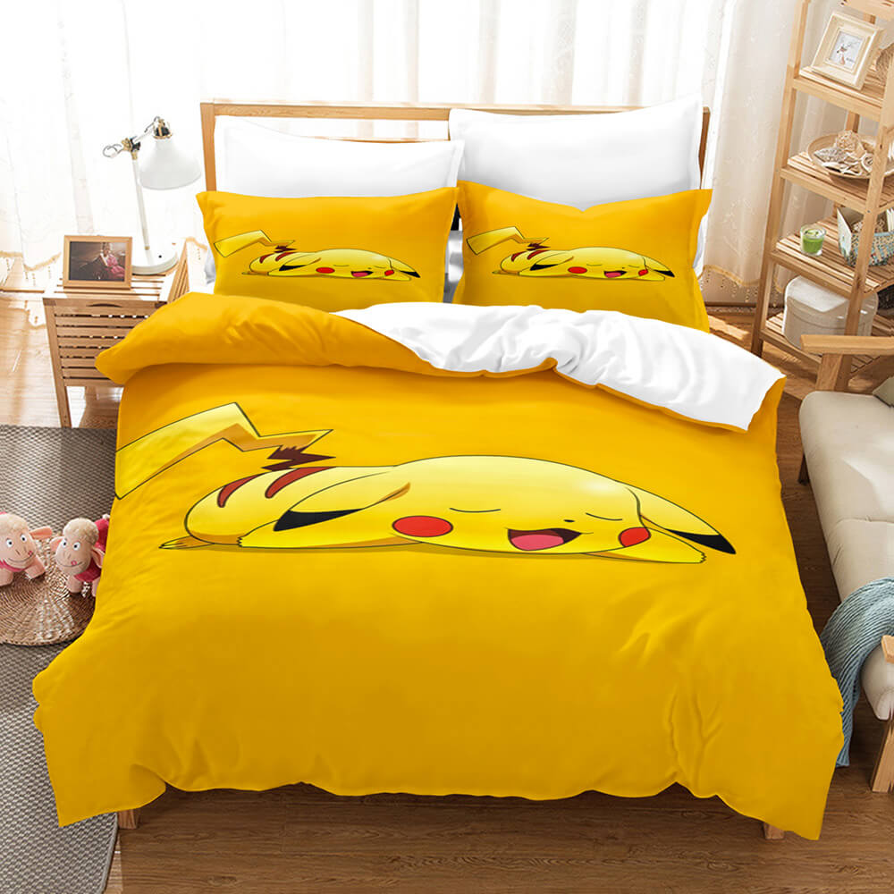 Cartoon Pokemon Pikachu Cosplay UK Bedding Set Duvet Cover Bed Sets ...