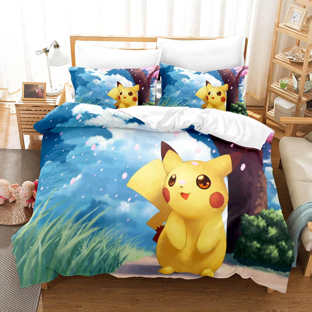 Cartoon Pokemon Pikachu UK Bedding Set Quilt Duvet Cover Bed Sets ...