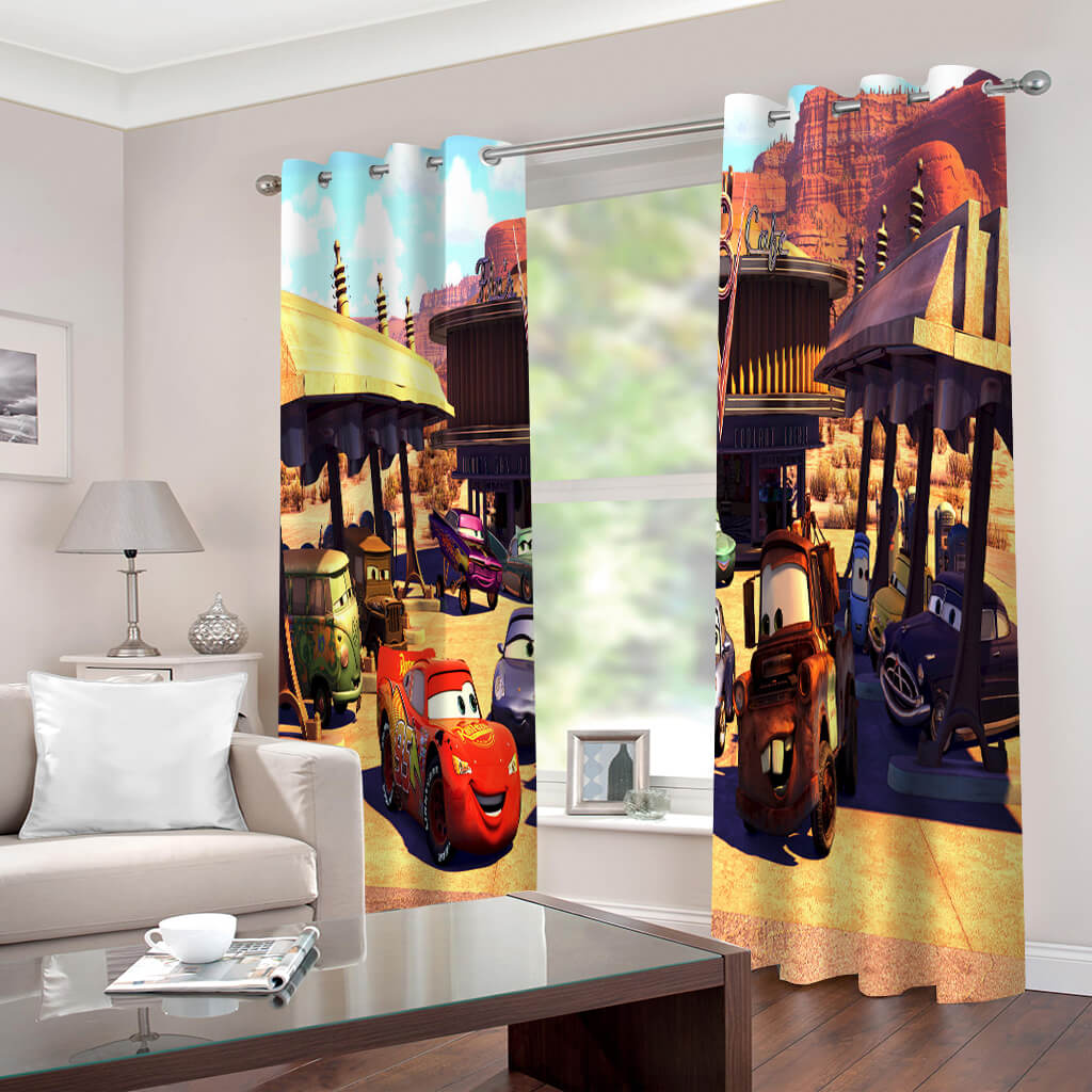 Disney Cars Curtains Cosplay Blackout Window Drapes for Room Decoratio ...