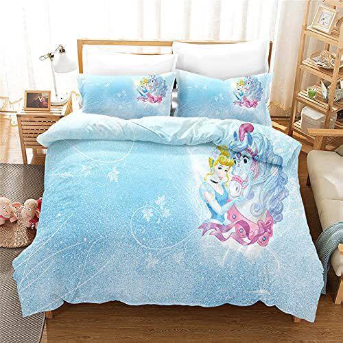 Disney Princess Cosplay Bedding Set UK Quilt Duvet Cover Bed Sets Gift ...