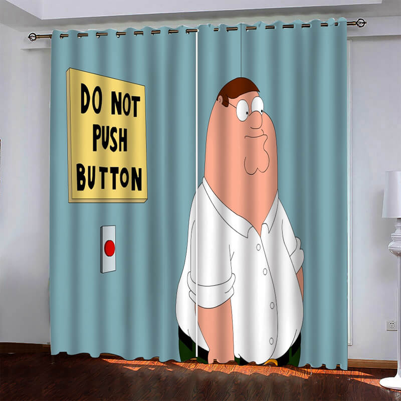 Family Guy Curtains Pattern Blackout Window Drapes – ebuycosuk