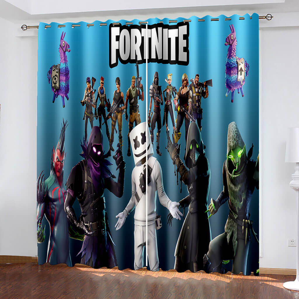 Fortnite Curtains Blackout Window Treatments Drapes for Room Decoratio ...