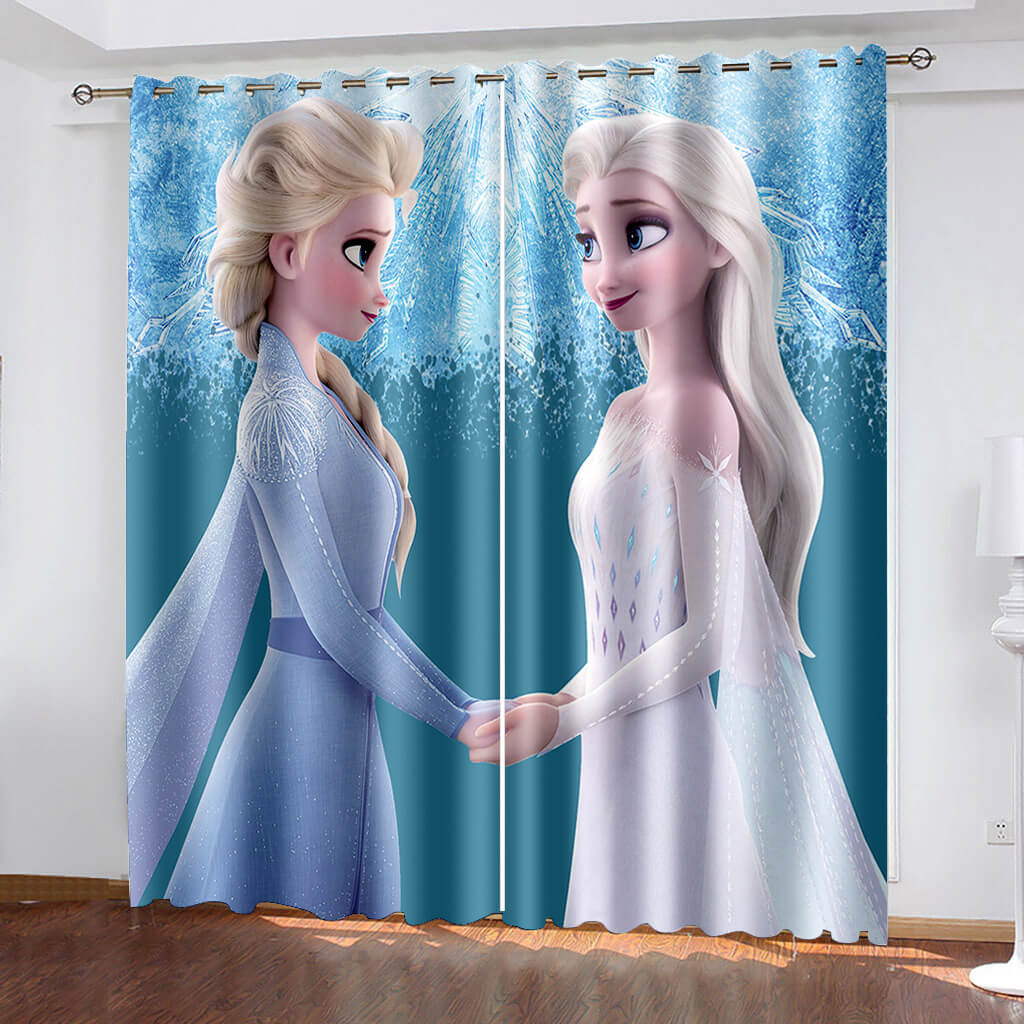Frozen 2 Elsa Curtains Cosplay Blackout Window Drapes – ebuycosuk