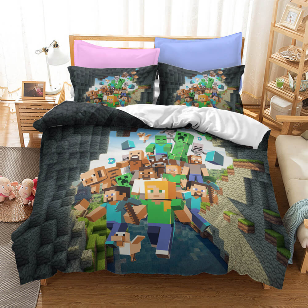 Game Minecraft Bedding Sets Quilt Cover Without Filler – ebuycosuk