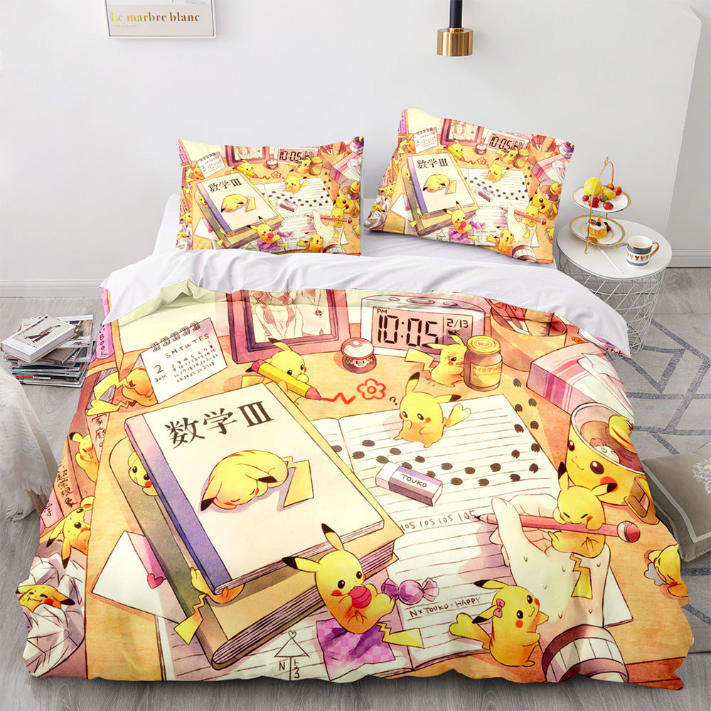 Game Pokémon Pikachu Bedding Sets Pattern Quilt Cover Without Filler ...