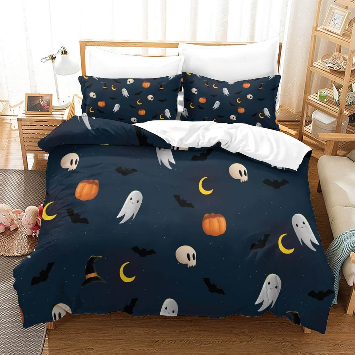 Halloween Pattern Bedding Set Quilt Cover Without Filler – ebuycosuk