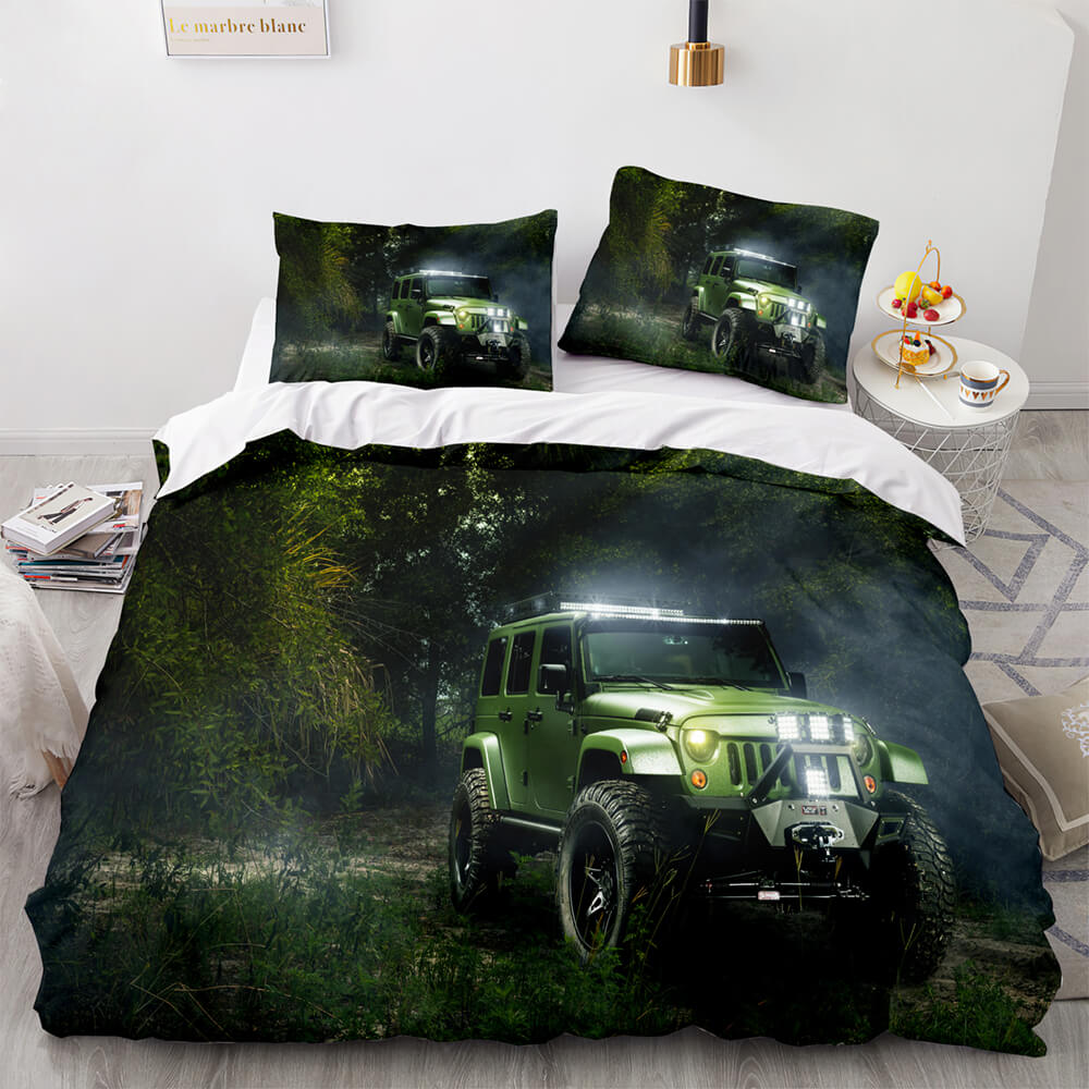 Jeep 4X4 Vehicle Off-Road Adventure Car Bedding Quilt Duvet Cover Sets ...