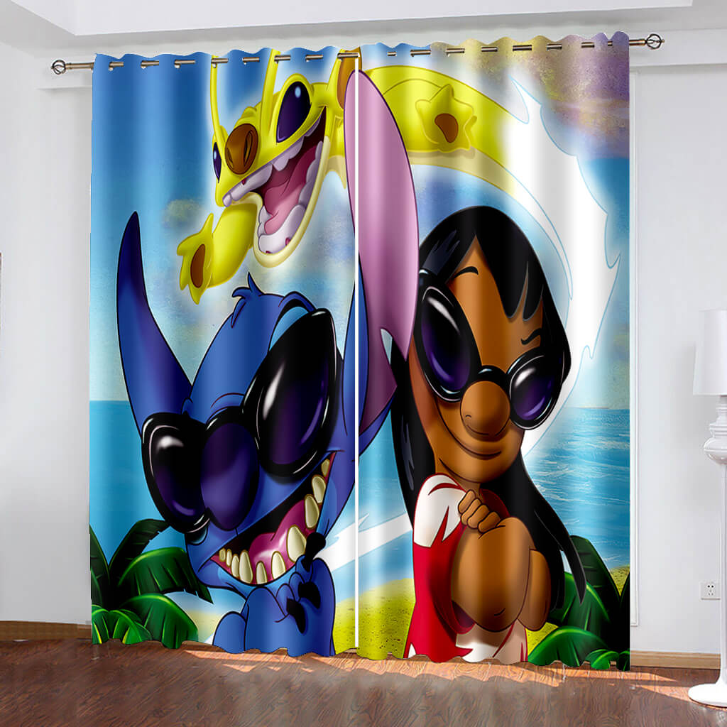 Lilo & Stitch 2 Curtains Blackout Window Drapes – ebuycosuk