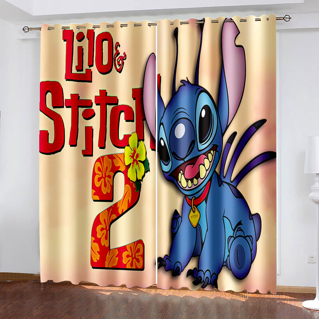 Lilo & Stitch 2 Curtains Blackout Window Drapes – ebuycosuk