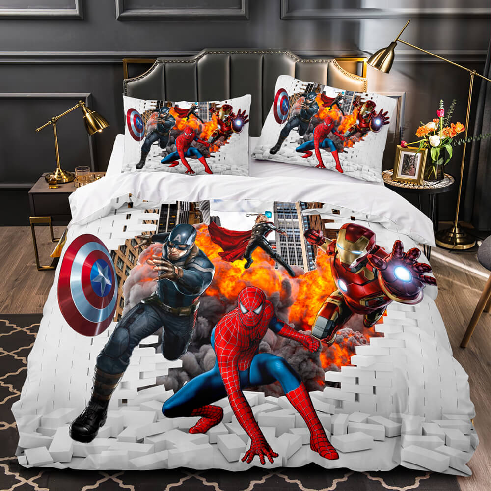 Marvel Avengers Cosplay UK Bedding Set Quilt Duvet Cover Bed Sets ...