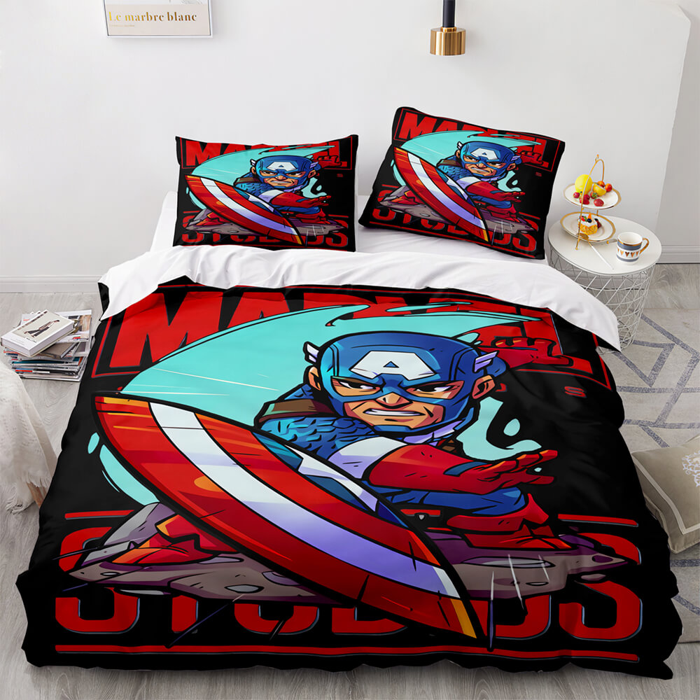 Marvel Studios Comics Avengers Cosplay Bedding Set Duvet Cover Bed Set ...