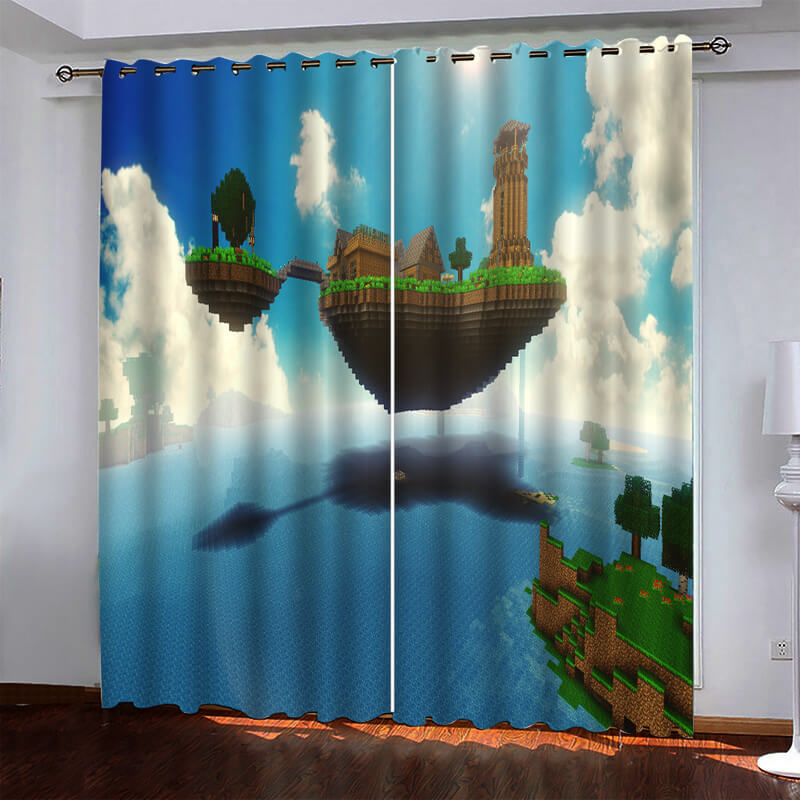 Minecraft Pattern Curtains Blackout Window Drapes – ebuycosuk