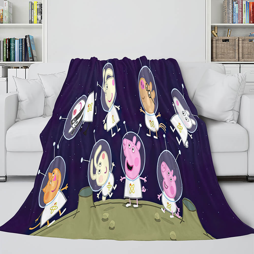 Peppa Pig Blanket Flannel Fleece Throw Cosplay Blanket Kids Present ...