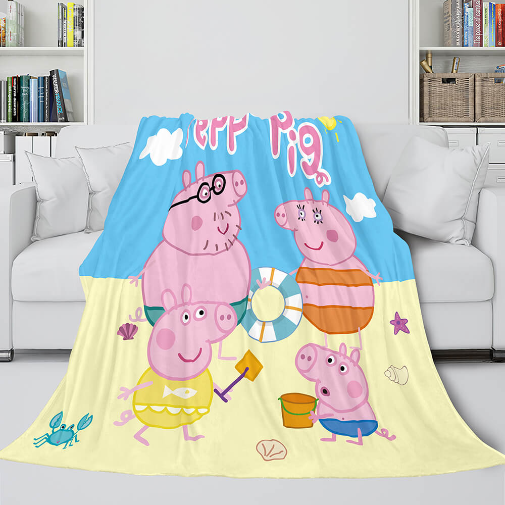 Peppa Pig Blanket Flannel Fleece Throw Cosplay Blanket Kids Present ...
