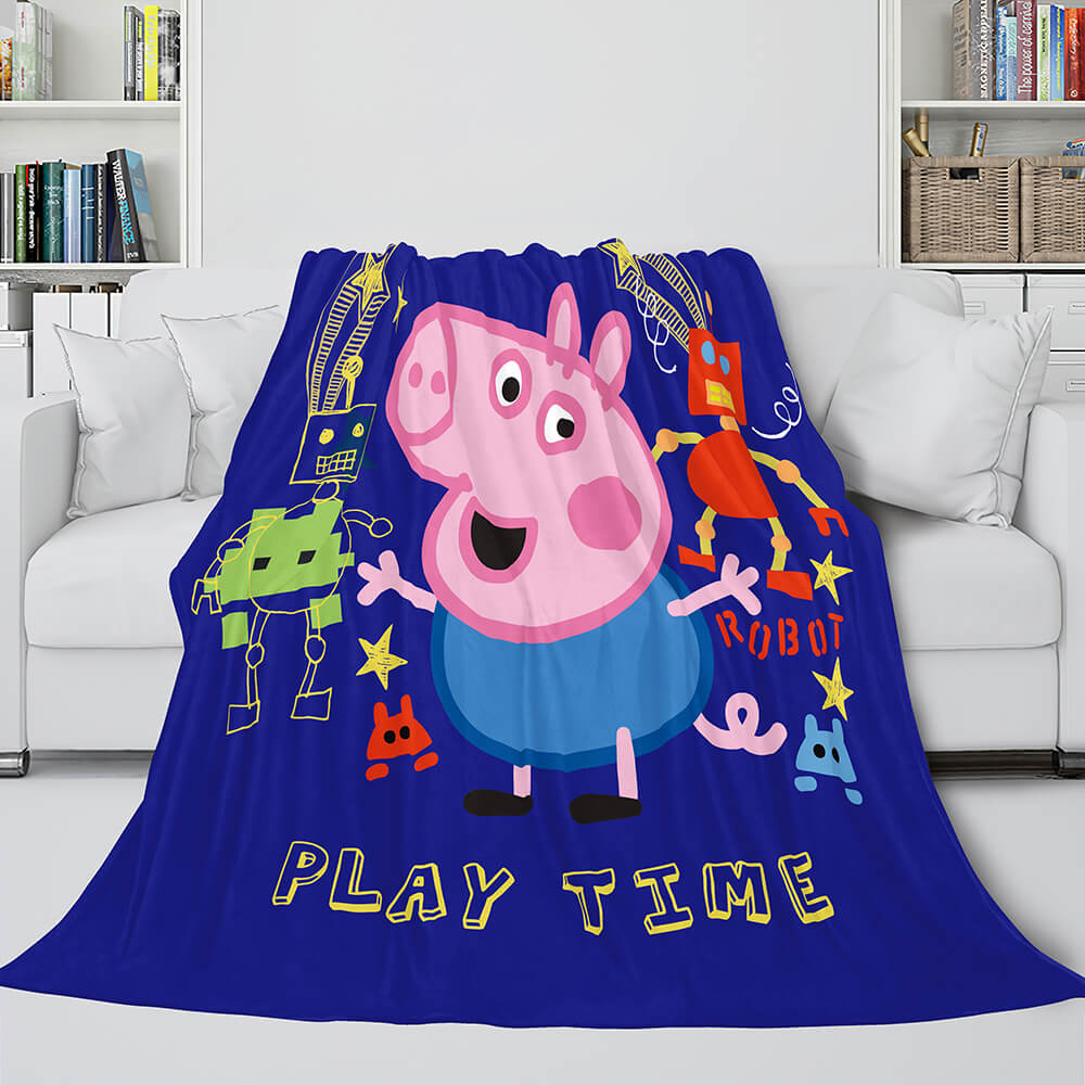 Peppa Pig Blanket Flannel Fleece Throw Cosplay Blanket Kids Present ...