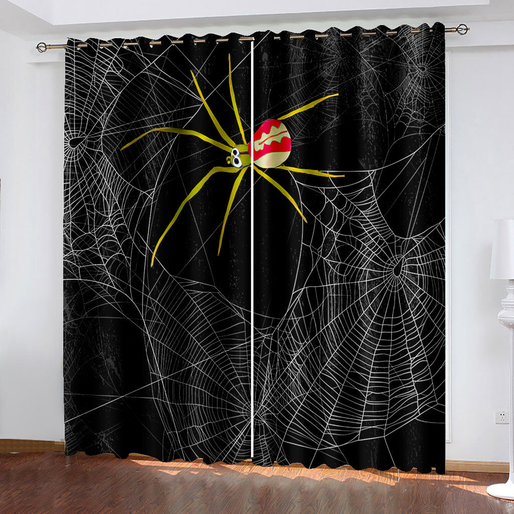 Spider Man Curtains Cosplay Blackout Window Treatments Drapes Room Dec ...
