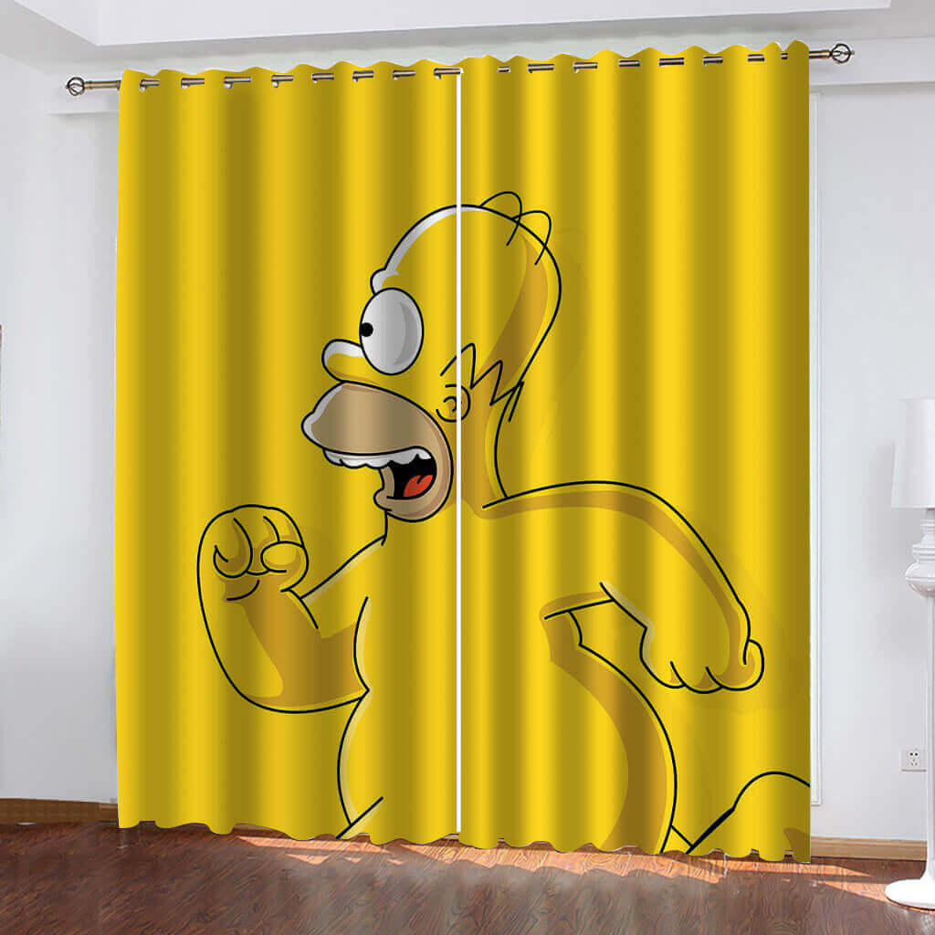 The Simpsons Curtains Cosplay Blackout Window Drapes Room Decoration ...